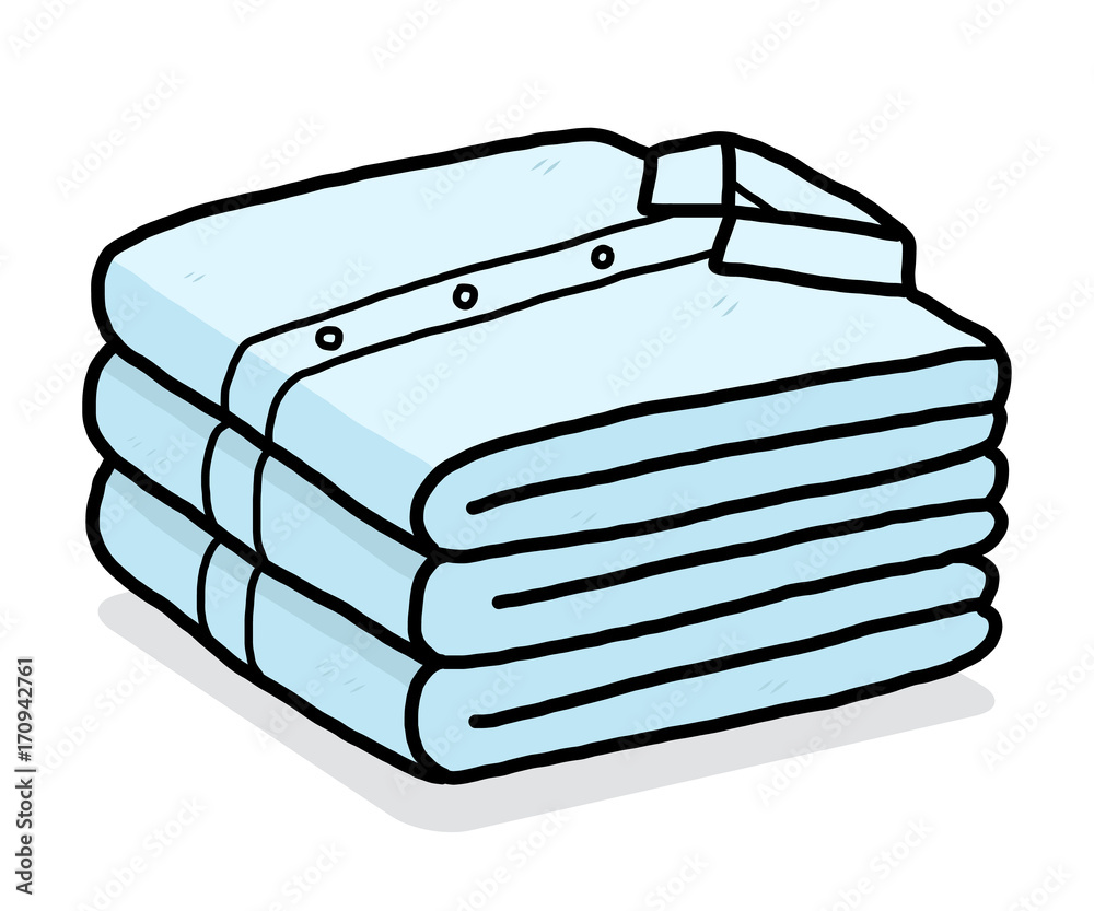 folded cloth / cartoon vector and illustration, hand drawn style ...