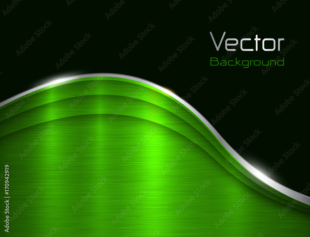 Background green metallic with brushed metal texture Stock Vector ...