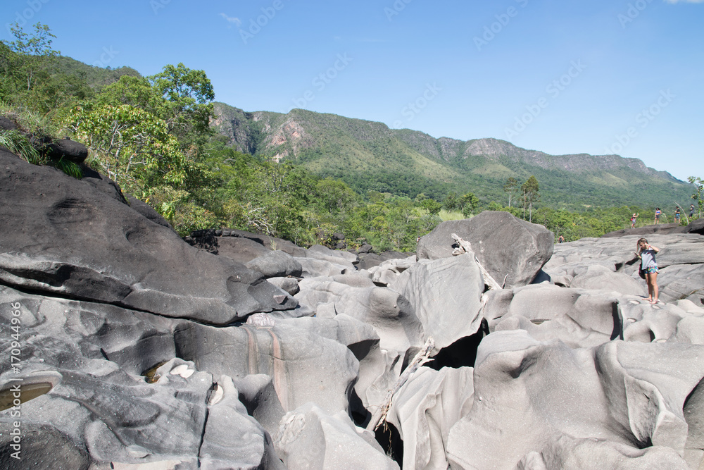 Vale da Lua na Chapada dos Veadeiros, em Alto Paraiso de Goias Stock ...