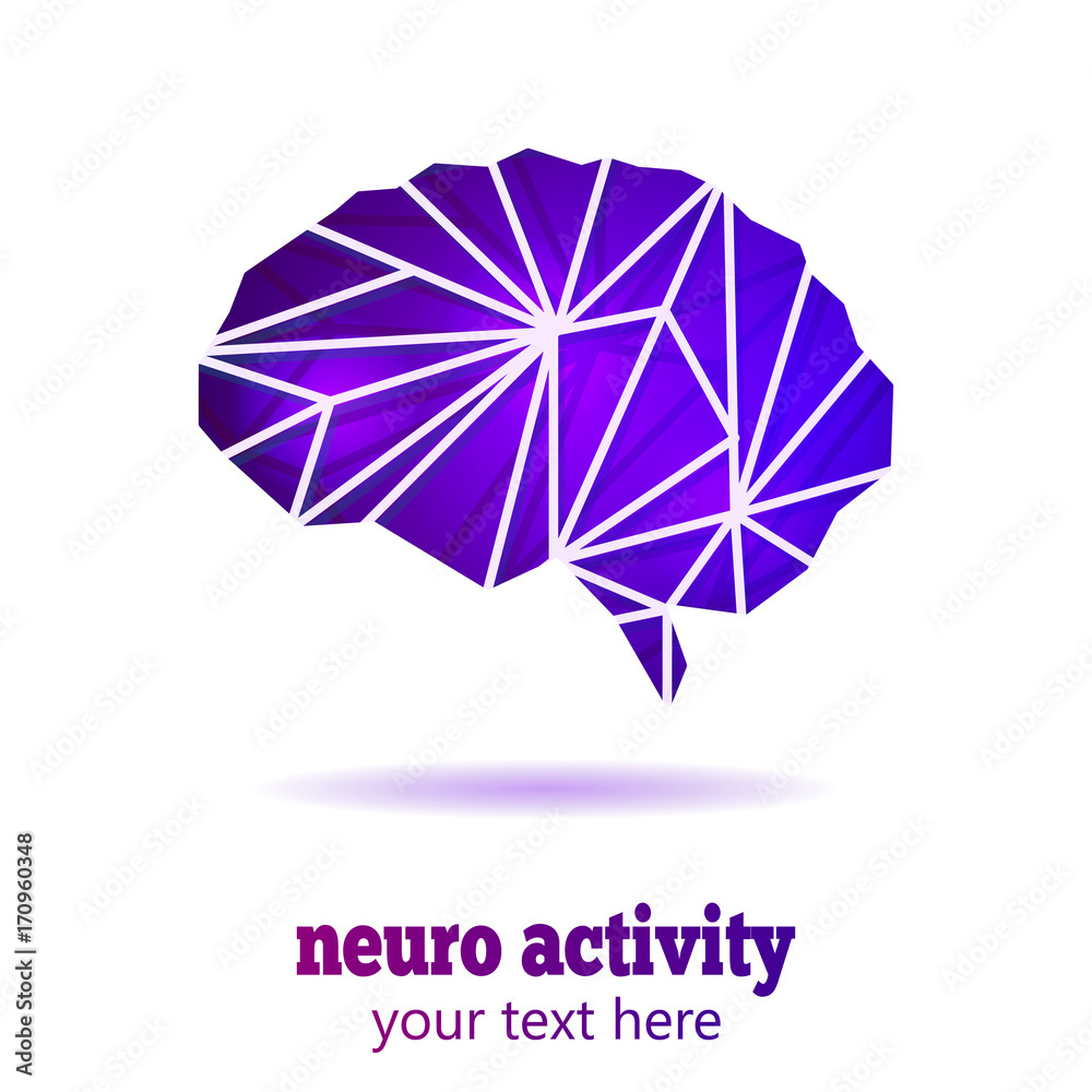 Abstract Human Brain Medical Logo. Neurology Anatomical Conception ...