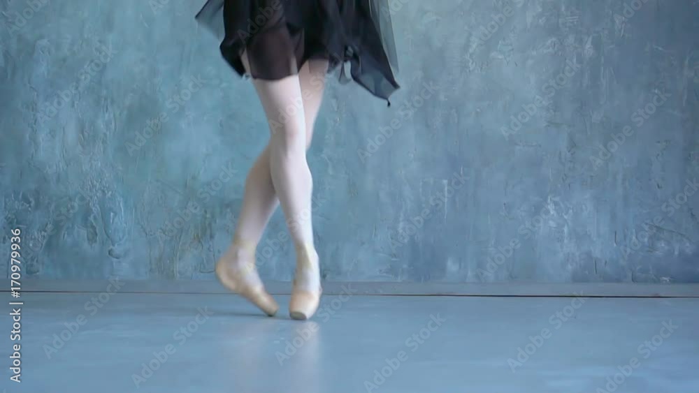 The girl the ballerina in a beautiful suit. Beautiful expressive bellet ...