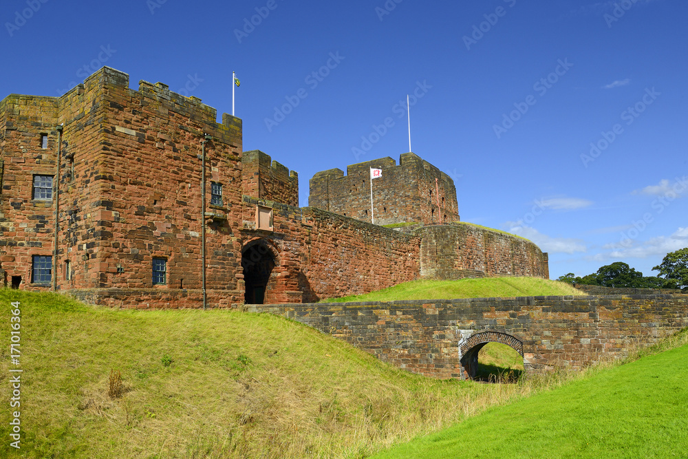 Carlisle Castle a Norman style motte and bailey fortress built in the ...