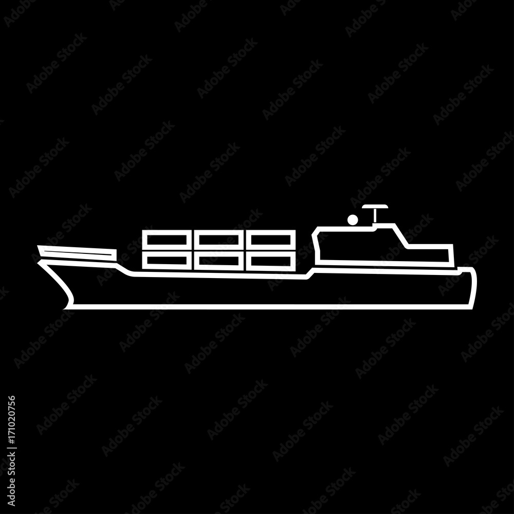 Merchant ship it is icon . Stock Vector | Adobe Stock
