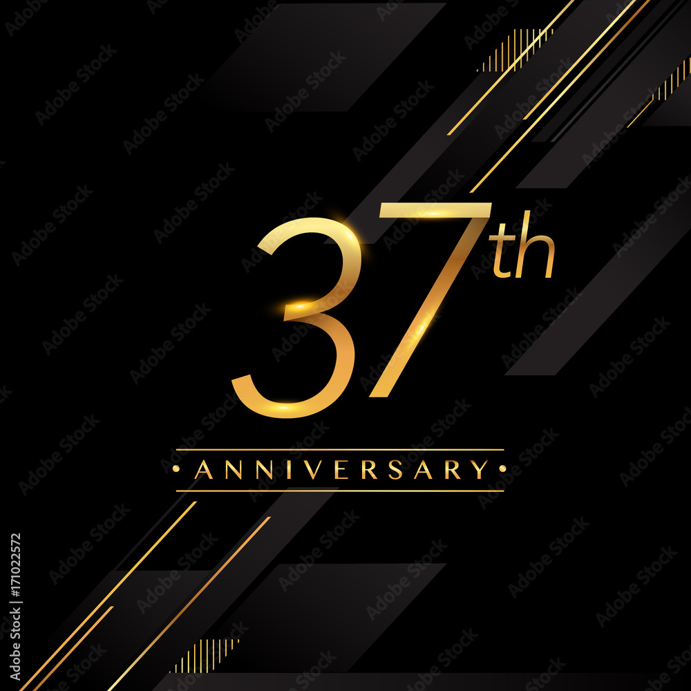thirty seven years anniversary celebration logotype. 37th anniversary ...