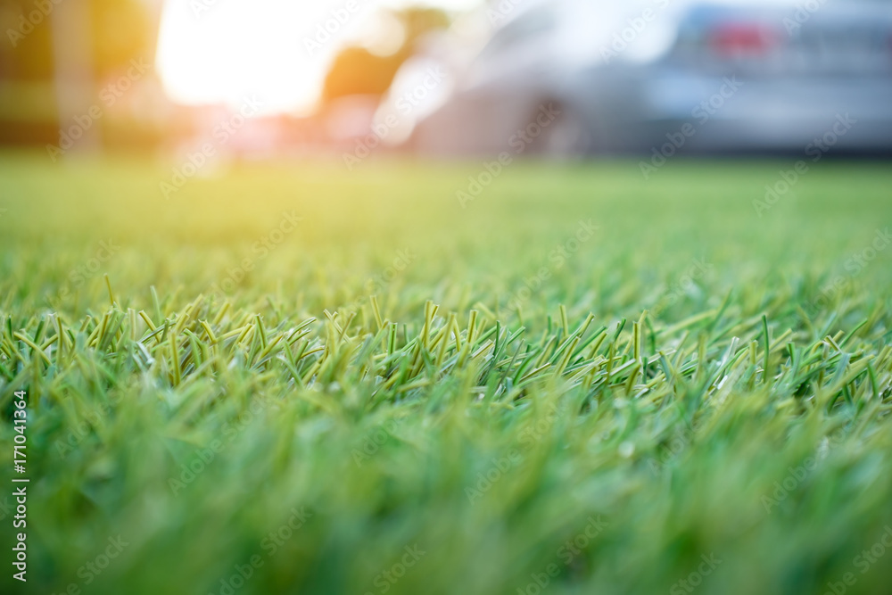 green grass background, artificial grass field for decoration at ...