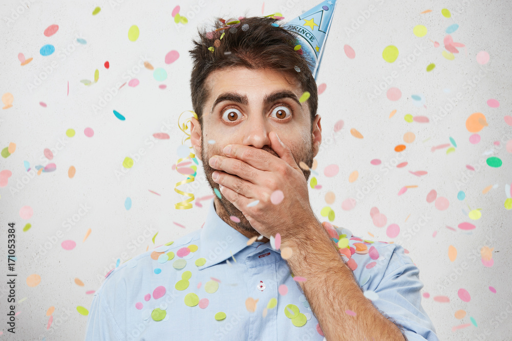 Human facial expressions, feelings, reaction and attitude. Puzzled ...