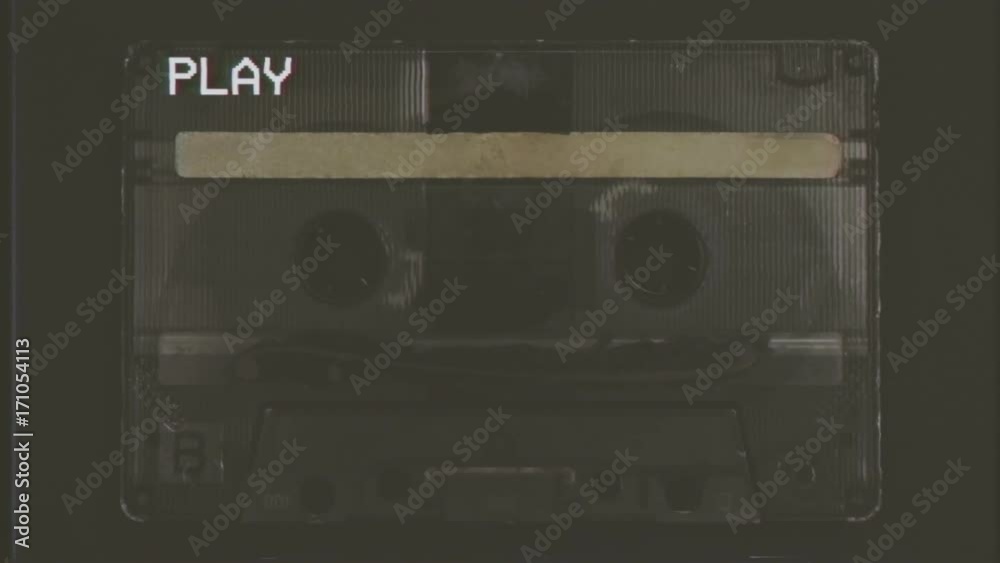 Fake VHS tape: an old retro music tape from the eighties, with ...