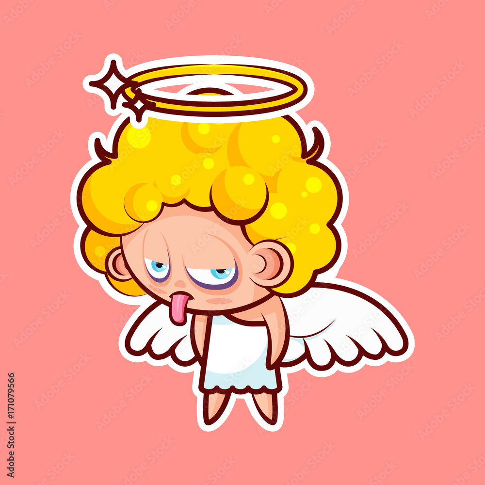 Sticker emoji emoticon emotion show tongue with sour face vector ...