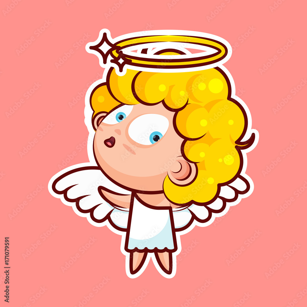 Sticker emoji emoticon, emotion what happens, hey, vector isolated ...