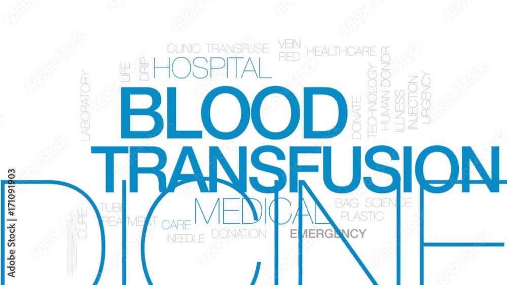 Blood transfusion animated word cloud, text design animation. Kinetic ...