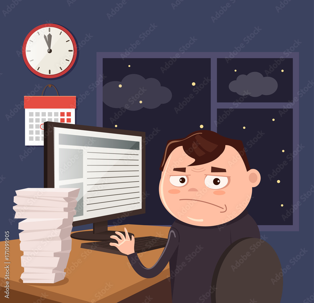 Unhappy Workers Cartoon