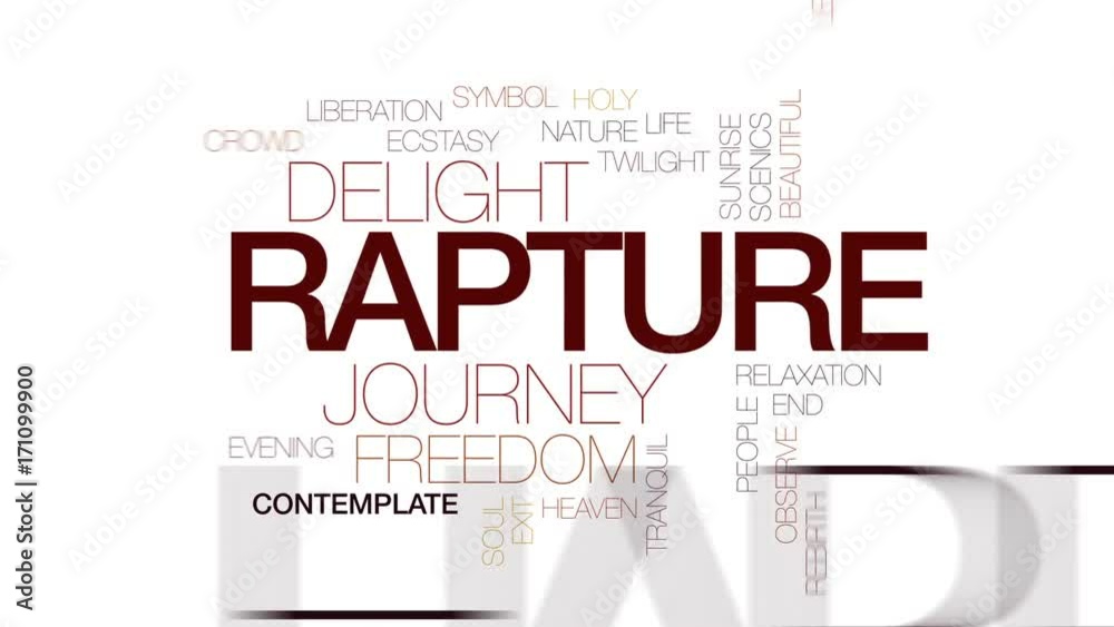 Rapture animated word cloud, text design animation. Kinetic typography ...