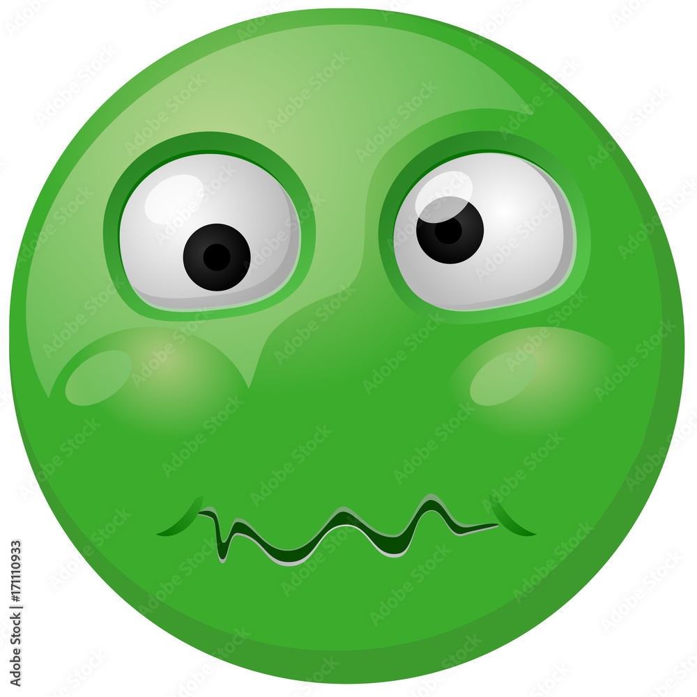Disgusted emoji or emoticon vector Stock Vector | Adobe Stock