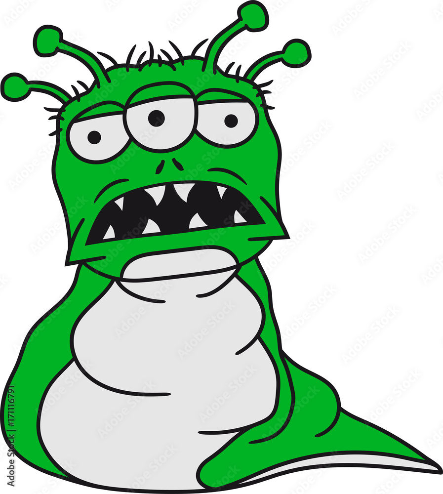 schnecke raupe wurm ekelhaft monster fressen böse alien süß niedlich ...
