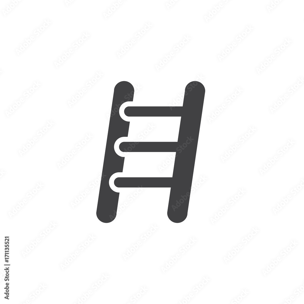 Ladder household equipment icon vector, filled flat sign, solid ...
