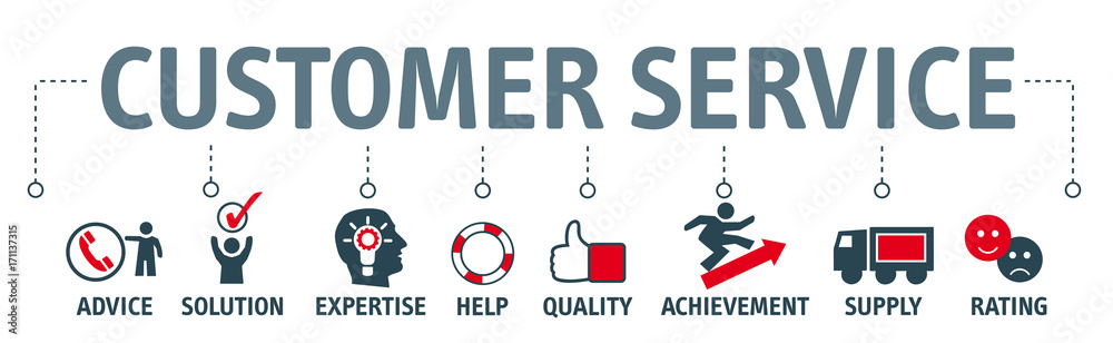 Banner customer service Stock Vector | Adobe Stock