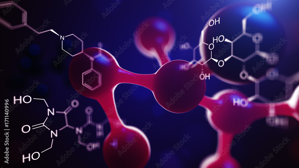 Science or medical background with molecules and atoms. Stock ...