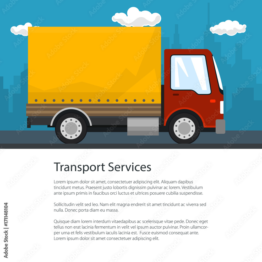Flyer Transportation and Cargo Services, Red Orange Cargo Delivery ...