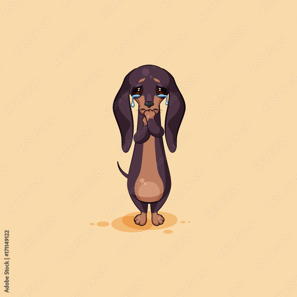 Vector stock illustration emoji of cartoon character dog talisman ...