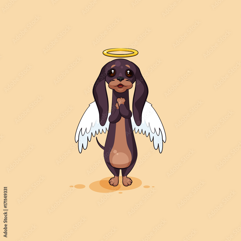 Vector stock illustration emoji of cartoon character dog talisman ...