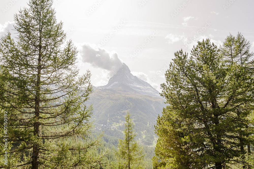 Zermatt, Dorf, Alpen, Wallis, Schweizer Berge, Matterhorn, Trockener ...