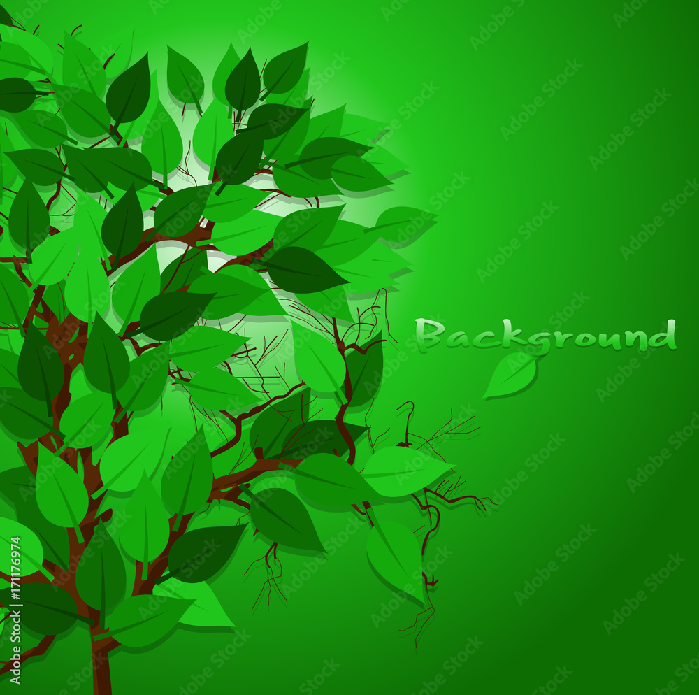 Green Nature Vector Background Stock Vector | Adobe Stock