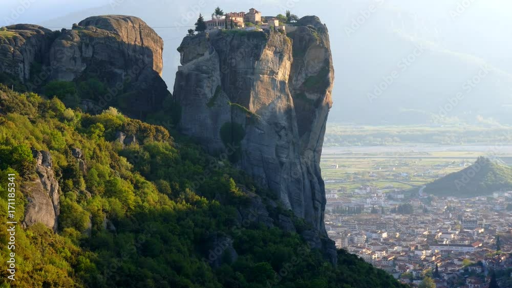 Meteora, Greece, is a natural phenomenon. Rock formations in the shape ...