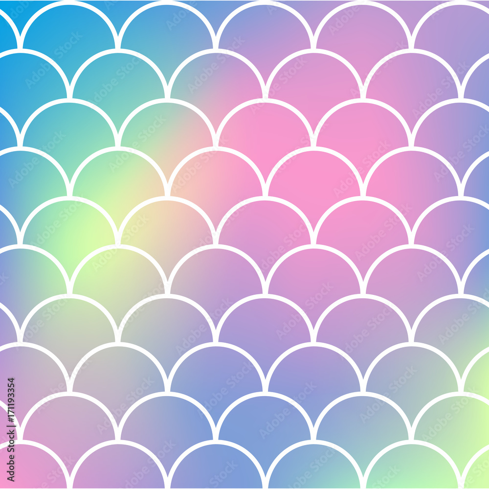 Fish skin on trendy gradient background. Square backdrop with fish skin ...