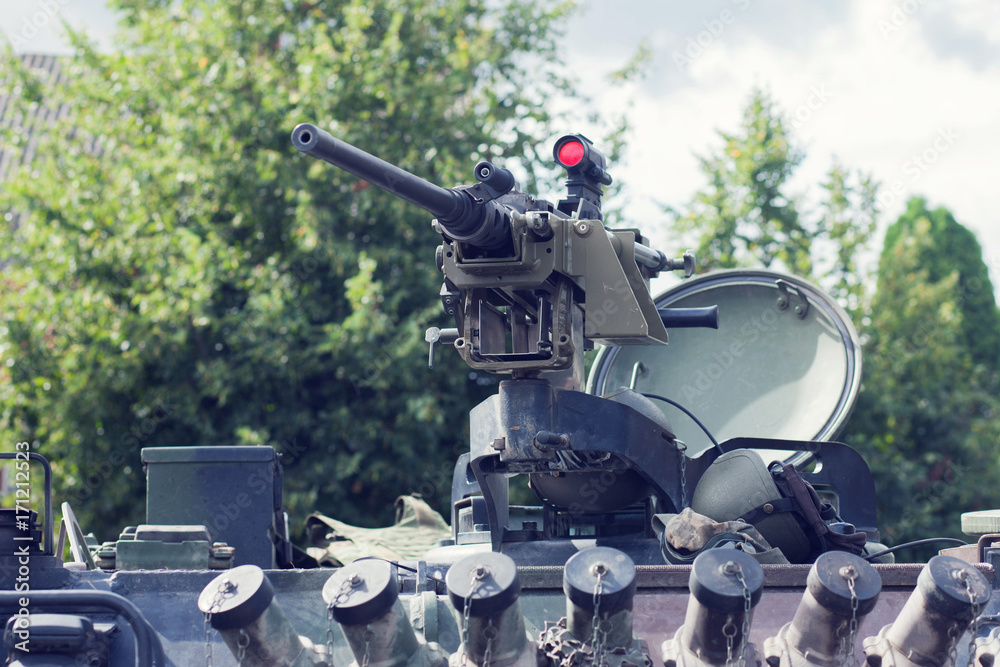 m2 browning machine gun on M113 armored personnel carrier Stock Photo ...