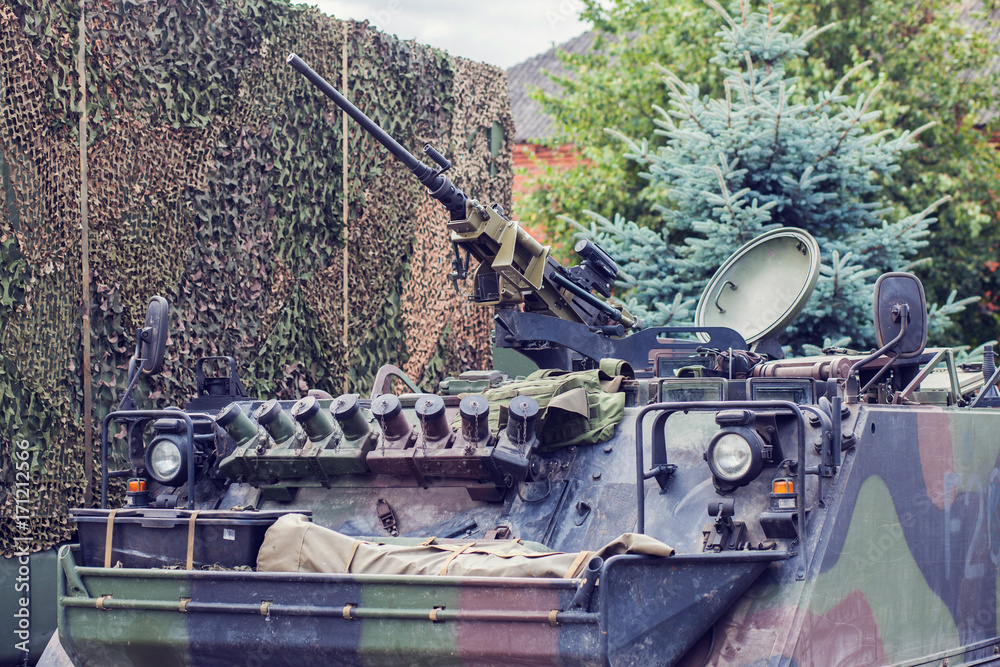 m2 browning machine gun on M113 armored personnel carrier Stock Photo ...