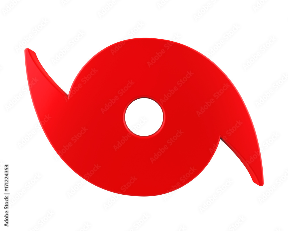 Red Hurricane Symbol Isolated Stock Illustration | Adobe Stock