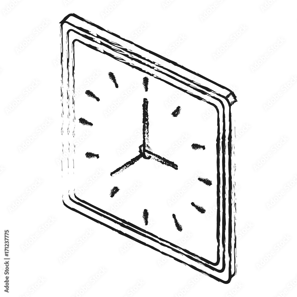 Square Wall Clock Clipart