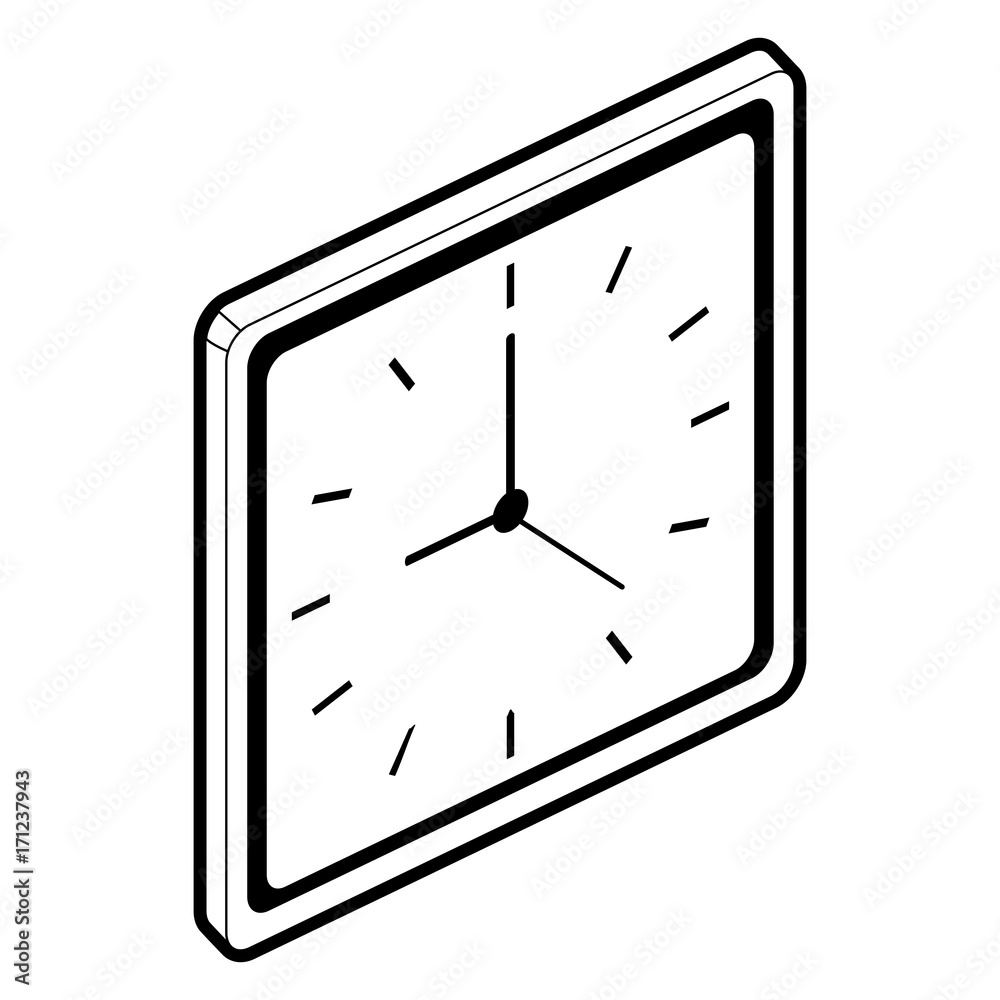 Wall Clock Clipart Black And White