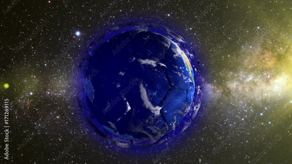 Planet Earth in the form of a ball in space, maps and textures provided ...