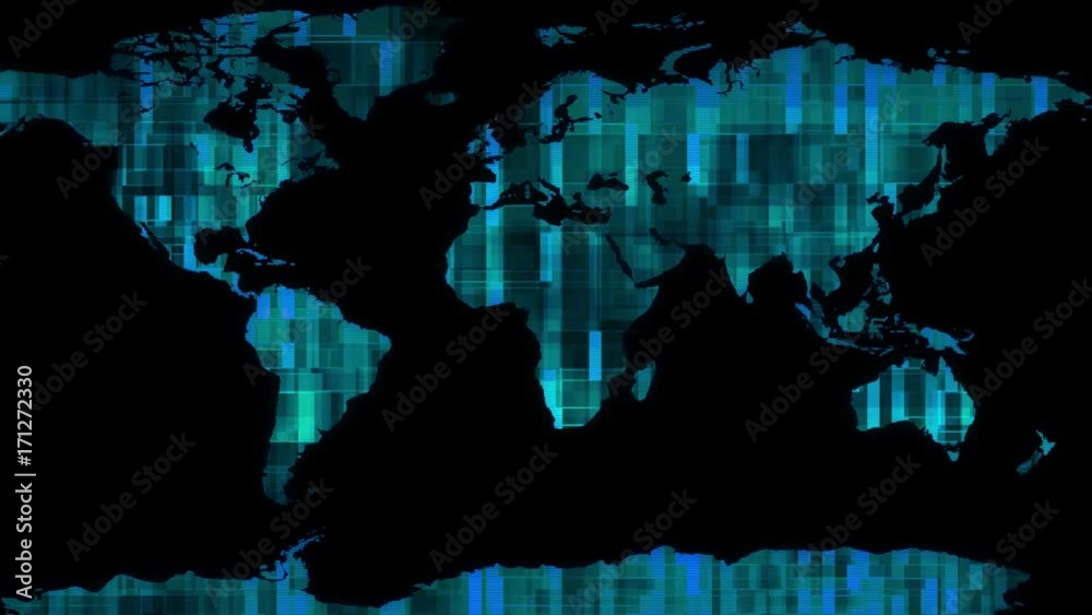 holographic display earth map with data block moving background new ...