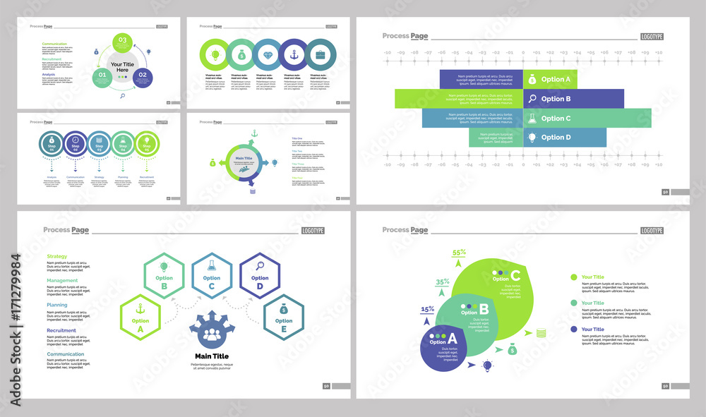 Option and flowcharts design set Stock Vector | Adobe Stock
