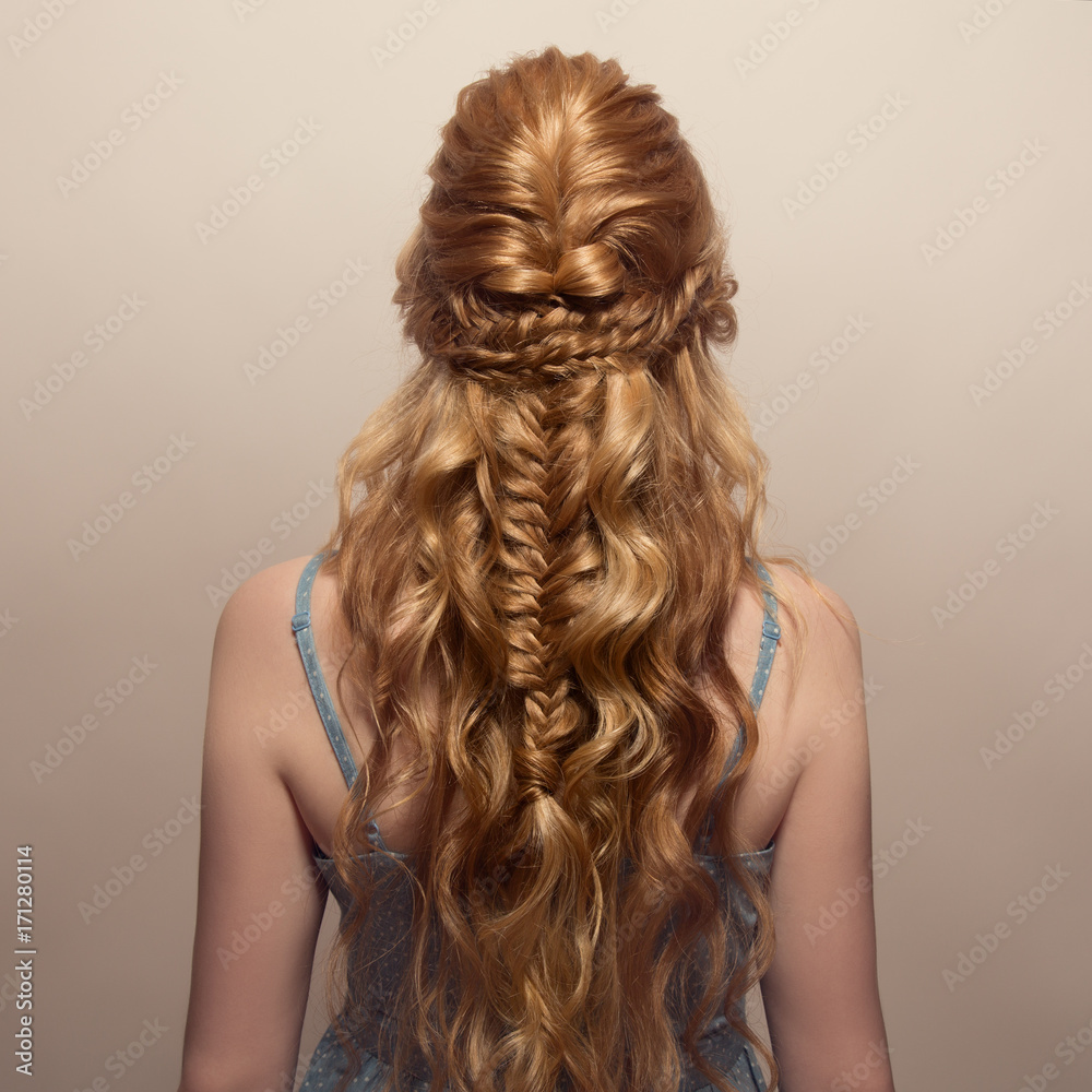 Braided Hair Back View