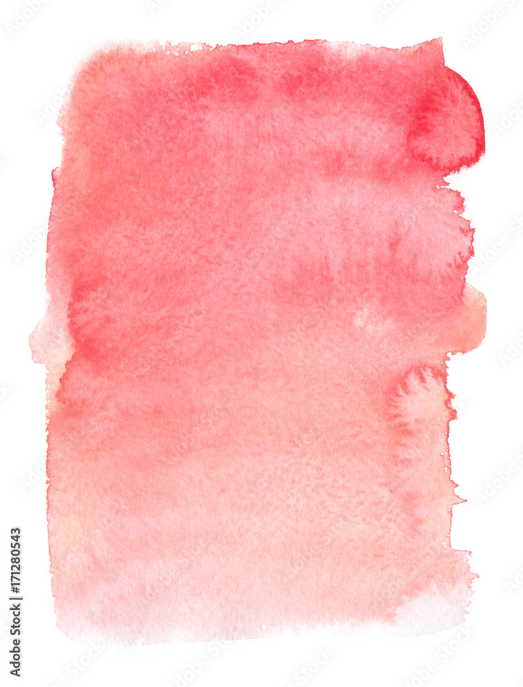Pastel pink rectangular fading gradient backdrop painted in watercolor ...