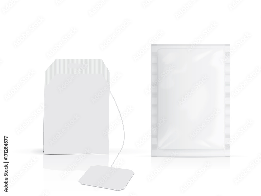 tea bag for your design and logo mock up vector template Stock Vector ...
