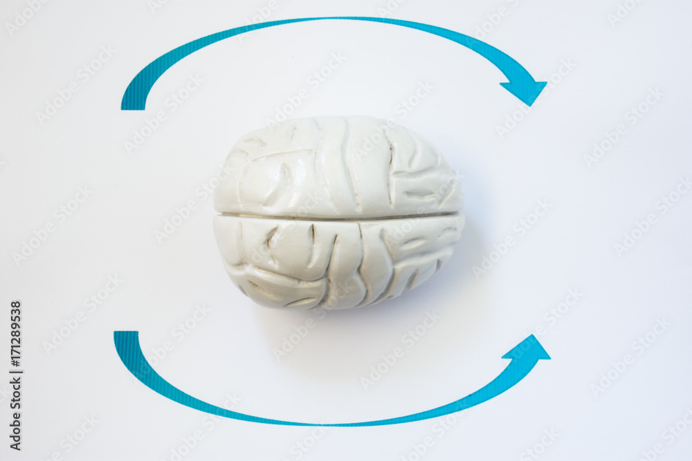 Symptom of Vertigo or head is spinning photo concept. Shape of human ...