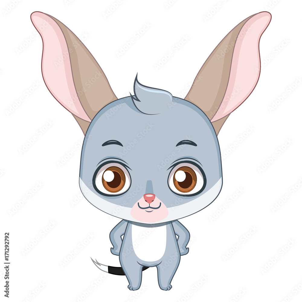 Cute stylized cartoon bilby illustration ( for fun educational purposes ...