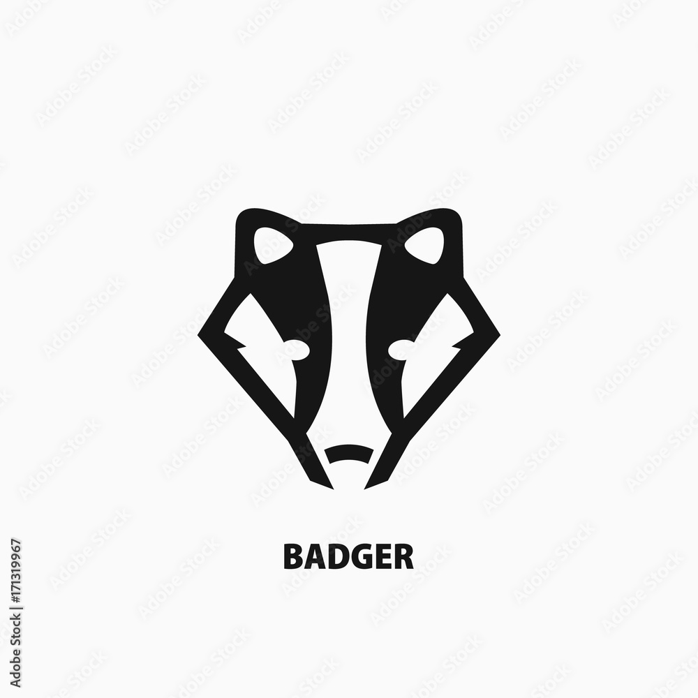 Badger icon on white background. Logo for your project. Vector ...
