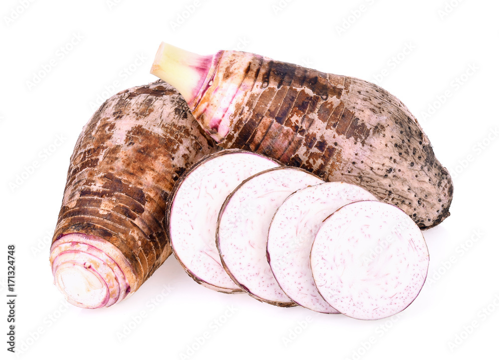 taro isolated on white background Stock Photo | Adobe Stock