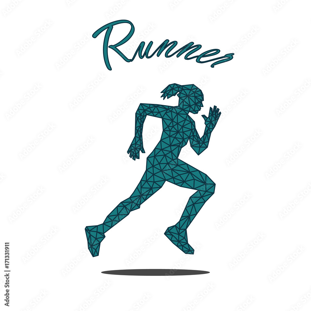 Runner, sprinter logo for web design Stock Vector | Adobe Stock