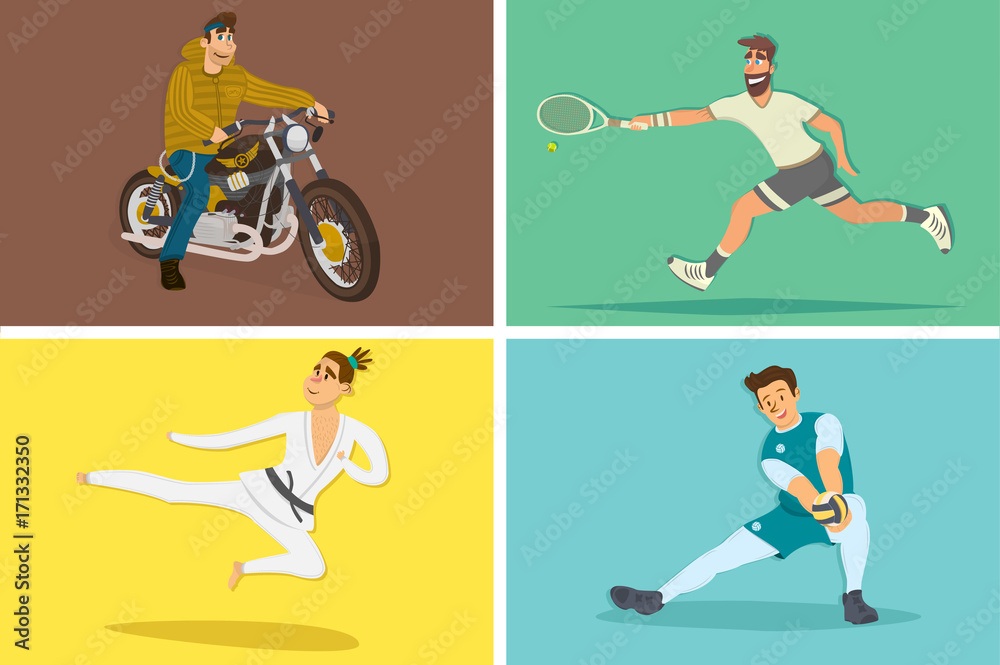 Cartoon sport character in cool design Stock Vector | Adobe Stock