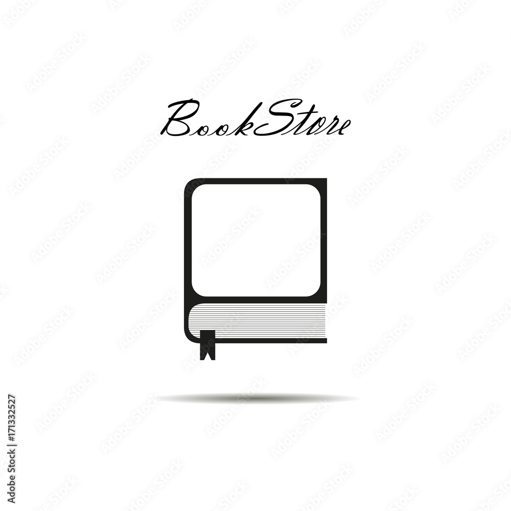 Bookstore or book shop logo for web design Stock Vector | Adobe Stock