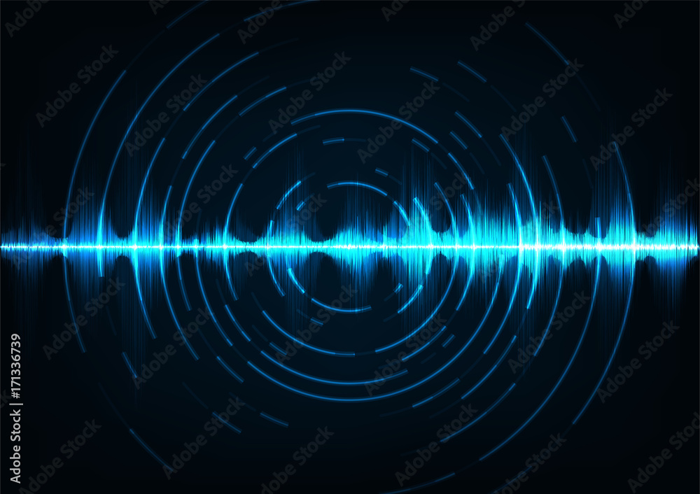 sound wave Stock Vector | Adobe Stock