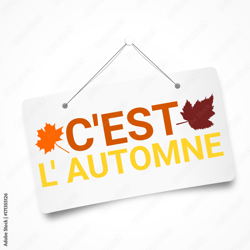 panneau c'est l'automne Stock Vector | Adobe Stock