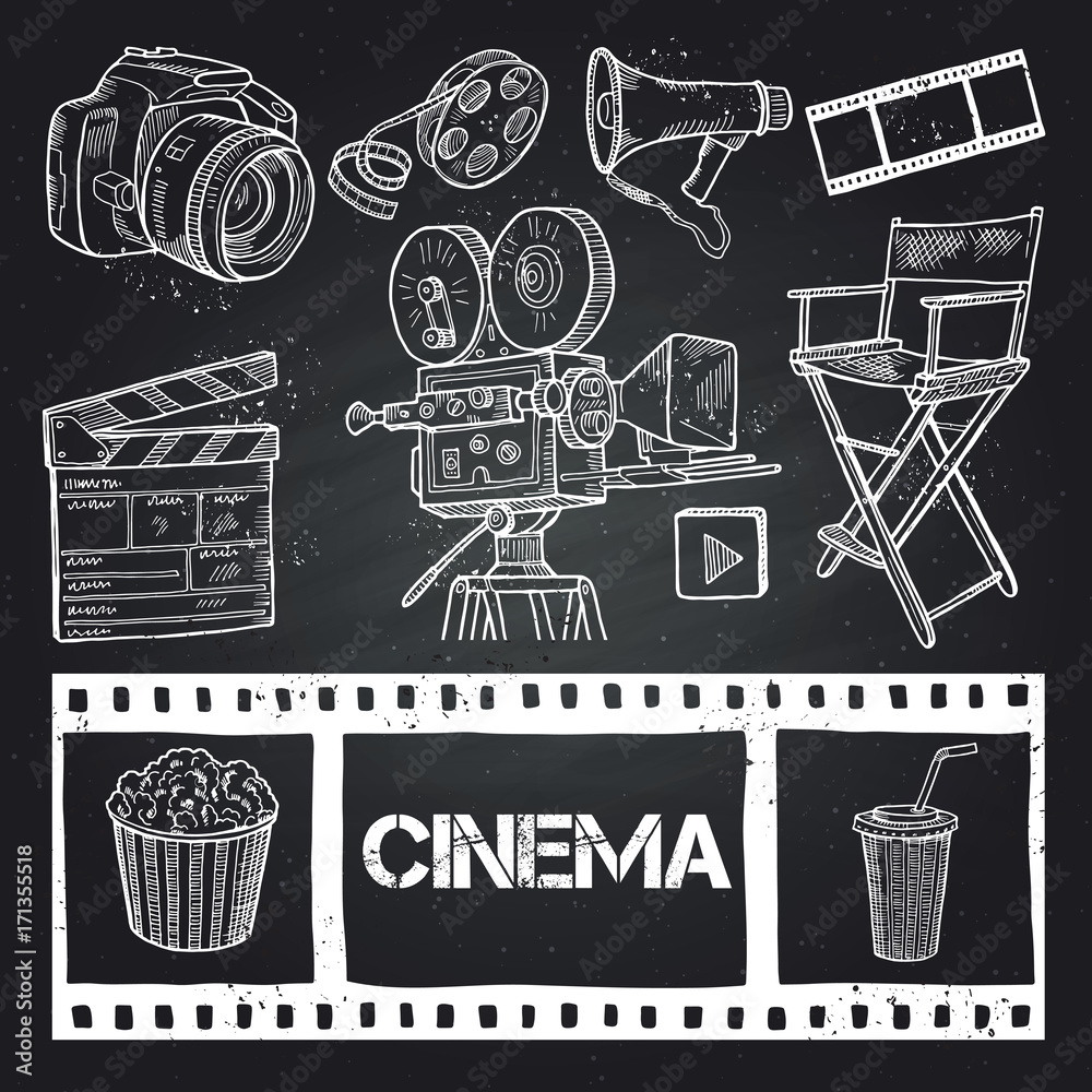 cinema. vector illustration Stock Vector | Adobe Stock