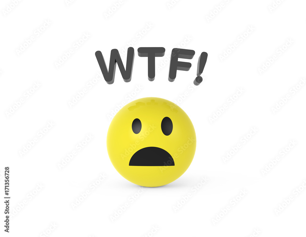 Smiley ist geschockt Stock-Illustration | Adobe Stock